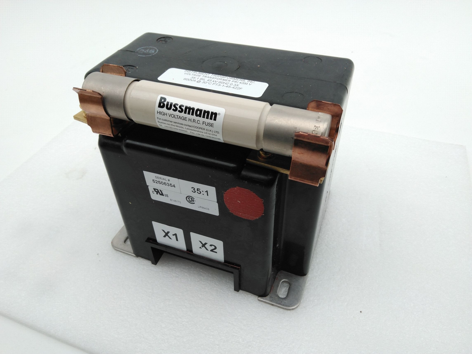 Instrument Transformers Inc PT3-1-45-422F Voltage Transformer 4200V ...