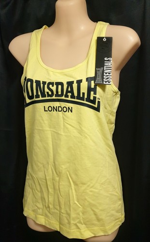 NWT Yellow Lonsdale Racer Back Singlet Top Size 10 | eBay
