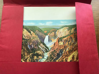 HAYNES RED PORTFOLIO SET YELLOWSTONE National Pk Color Lithograph ...