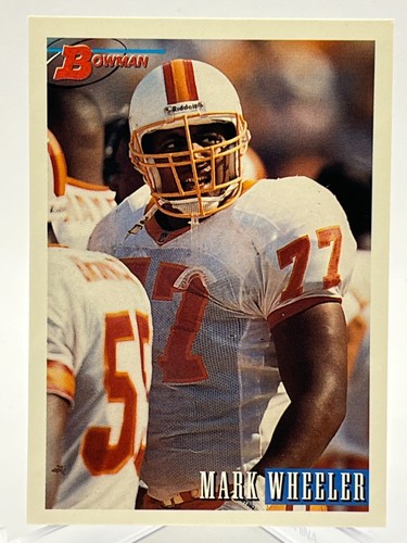 1993 Bowman NFL Football Card #179 Mark Wheeler DT #77 Tampa Bay ...