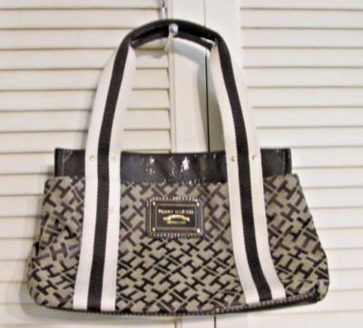 Vintage Tommy Hilfiger Handbag Brown with TH logo's on bag | eBay