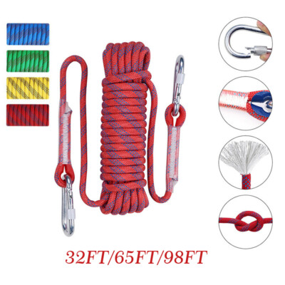 3300lbs Climbing Rope Dynamic Rock-Climbing Escape Rope Rescue ...
