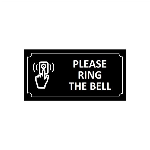 Please ring the bell Self-adhesive vinyl sticker sign 1.5 inch x 3 inch ...