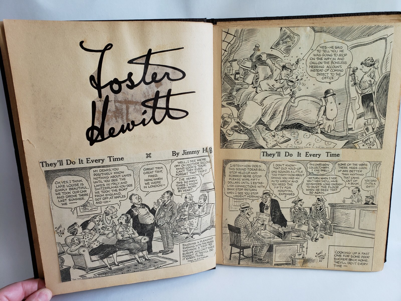 ACE BOOK THAT BELONGED TO FOSTER HEWITT COMIC BOOK NHL HOCKEY ...