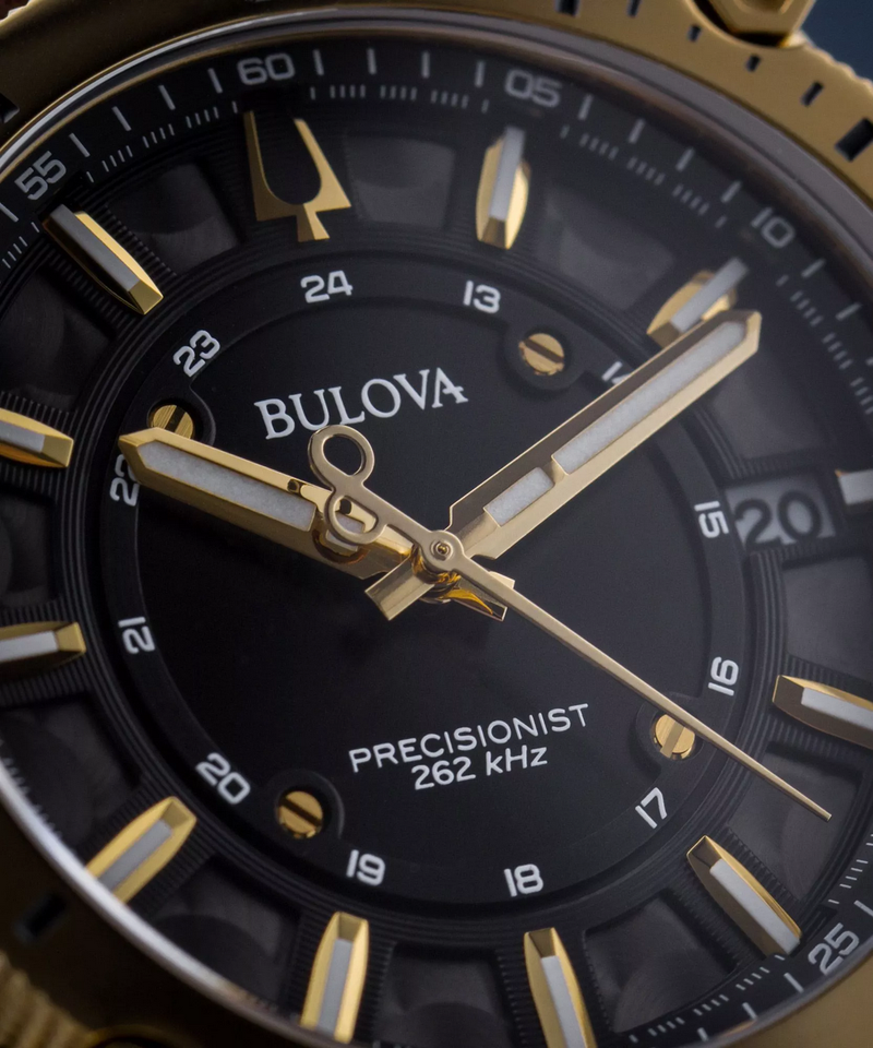 Bulova Precisionist Men's Watch 97B216 Sapphire Crystal Black Dial ...