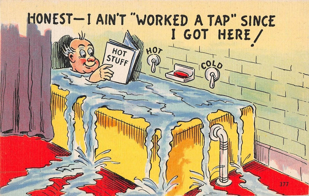 Overflowing Bathtub Cartoon