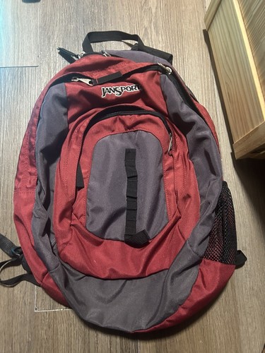Vintage JANSPORT Backpack School Book Bag Rust Red Hiking - SEE PICS ...