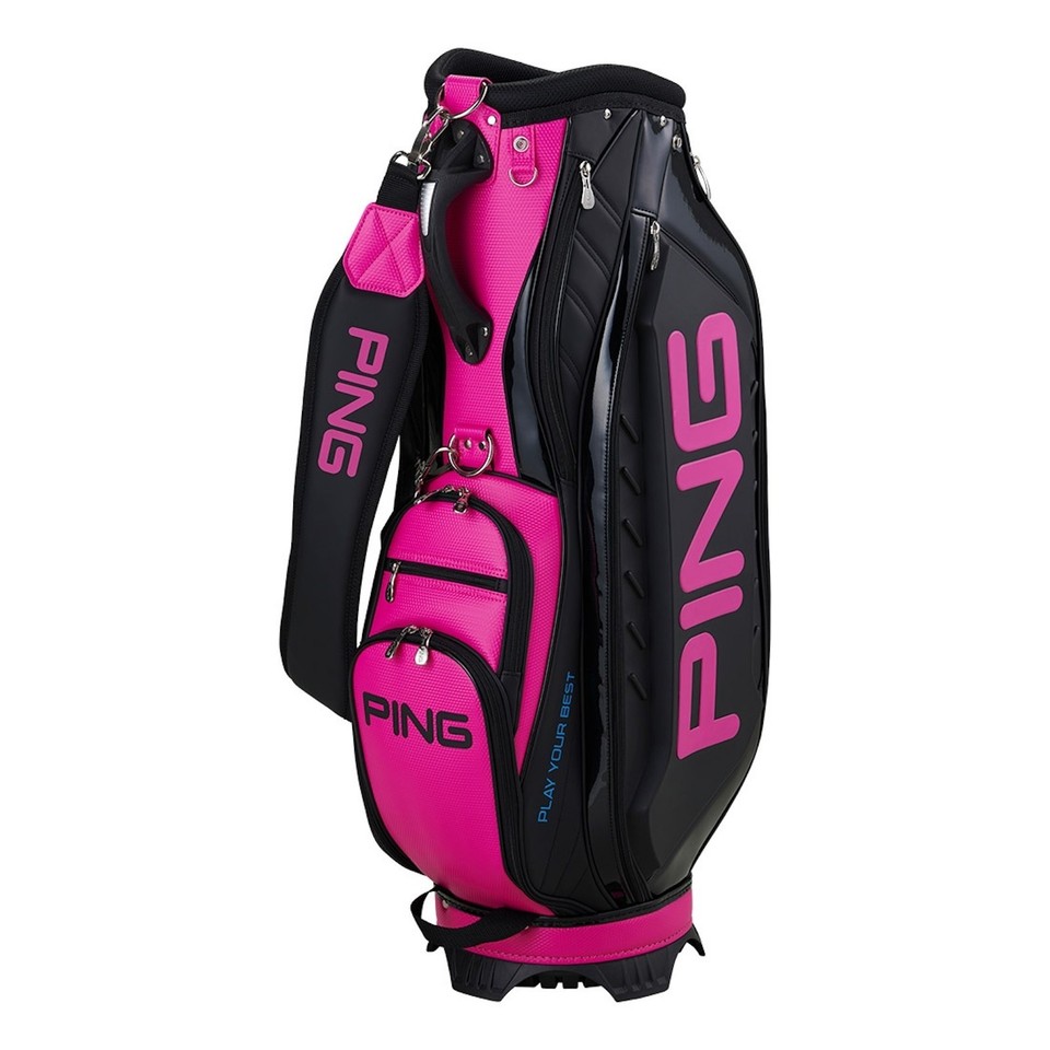 Ping Golf Authentic Cart Bag 9inch 5-way Enamel Full-Open Pocket Black ...