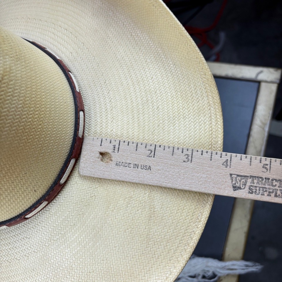 Resistol George Strait Design 8X Genuine Panama Straw Cowboy Hat Size 6 ...