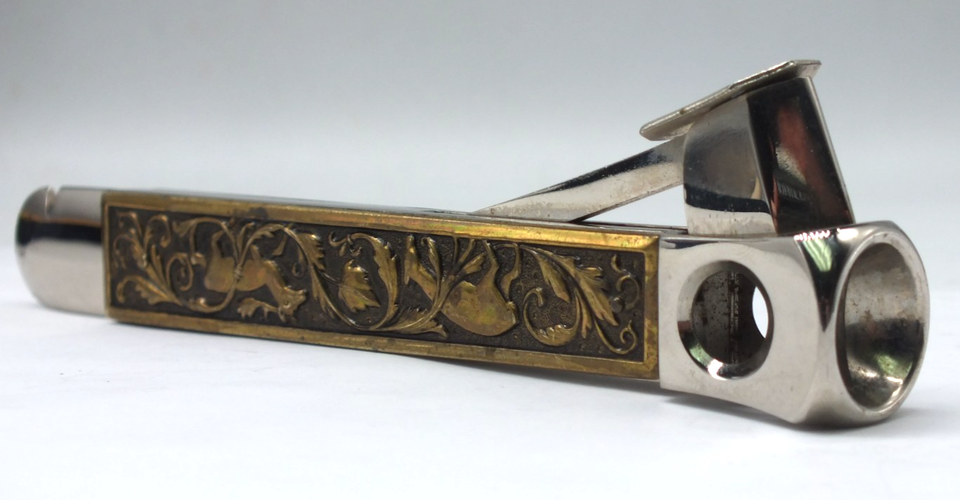 Vintage Donatus Solingen German Two Tone Cigar Cutter Brass & Steel ...