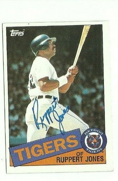 Ruppert Jones 1985 Topps signed auto autographed card Detroit Tigers | eBay