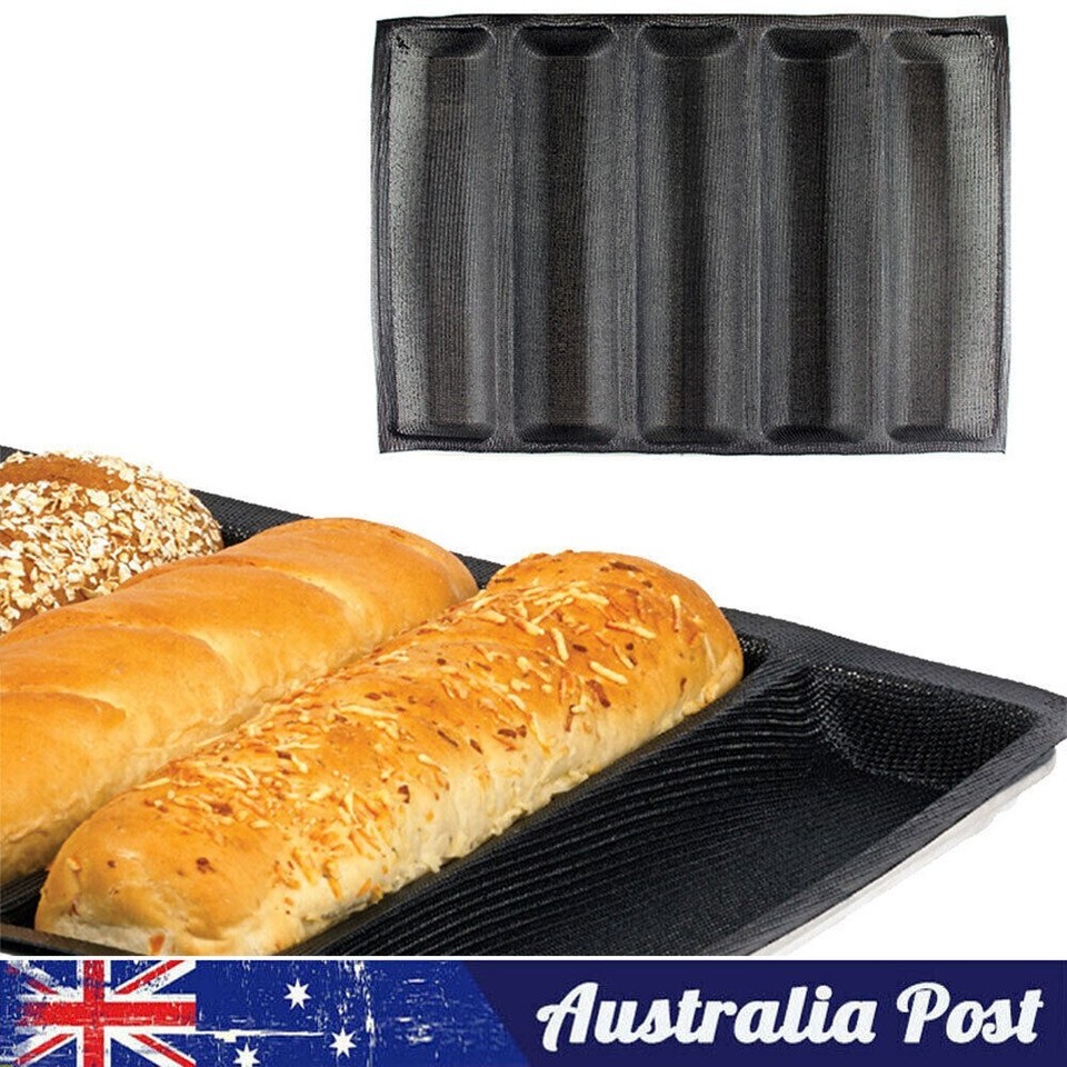 French Bread Mat Mould Baking Sheet Silicone Bakery Non-stick 1x trays ...