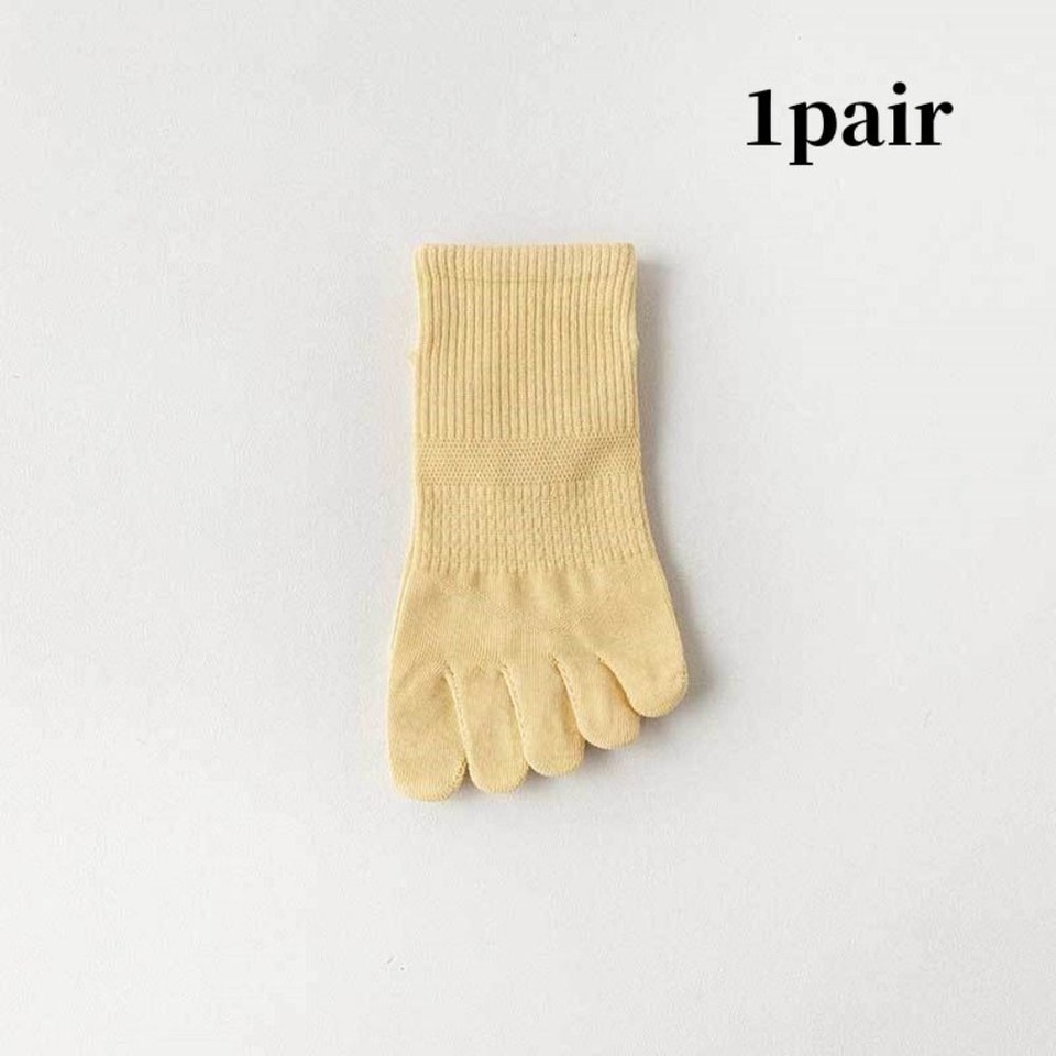 1 Pair with Separate Fingers Five Fingers Socks Cotton Women's Socks ...