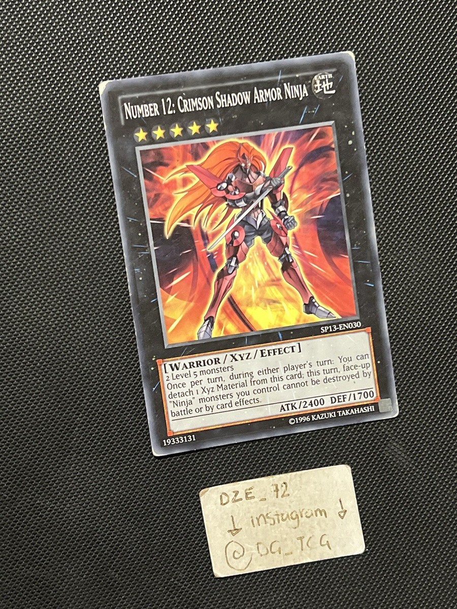 Number 12 Crimson Shadow Armor Ninja YUGIOH NUMBER 12: Crimson Shadow