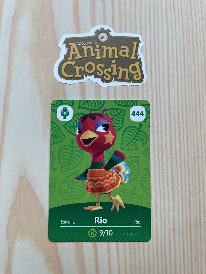 Rio #444 Animal Crossing Amiibo Card Authentic Series 5 MINT NEVER ...