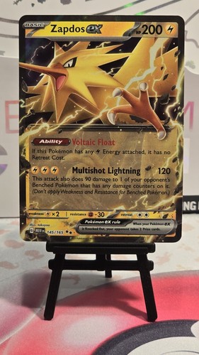 Zapdos EX 151 English 145/165 Pokemon Card NM | eBay