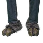Grey Hooves Goat Hoof Shoe Covers Halloween Adult Fancy Dress Costume ...