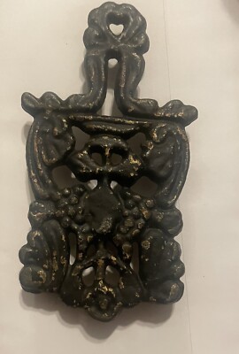 Cast Iron Trivet Grape Leaf Scroll Designs Table Kitchen Wall Art ...
