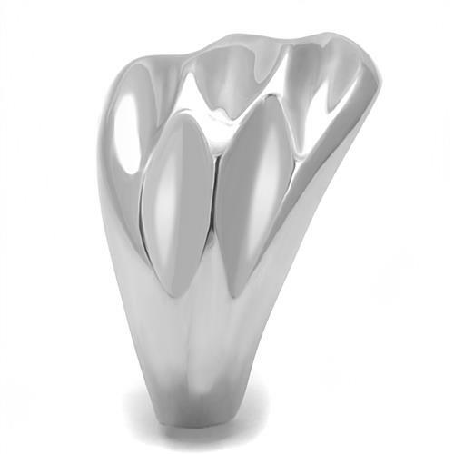 HCJ WATER WAVE STAINLESS STEEL WIDE BAND FASHION STATEMENT RING SIZE 6 ...