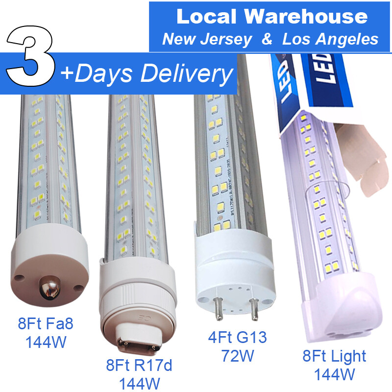12*8ft Linkable Led Shop Light Fixture T8 Integrated 8 Foot Led Tube ...
