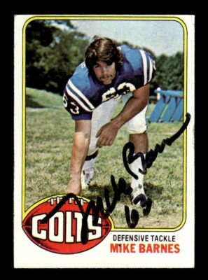 MIKE BARNES SIGNED 1976 TOPPS #53 BALTIMORE COLTS ON-CARD AUTO | eBay