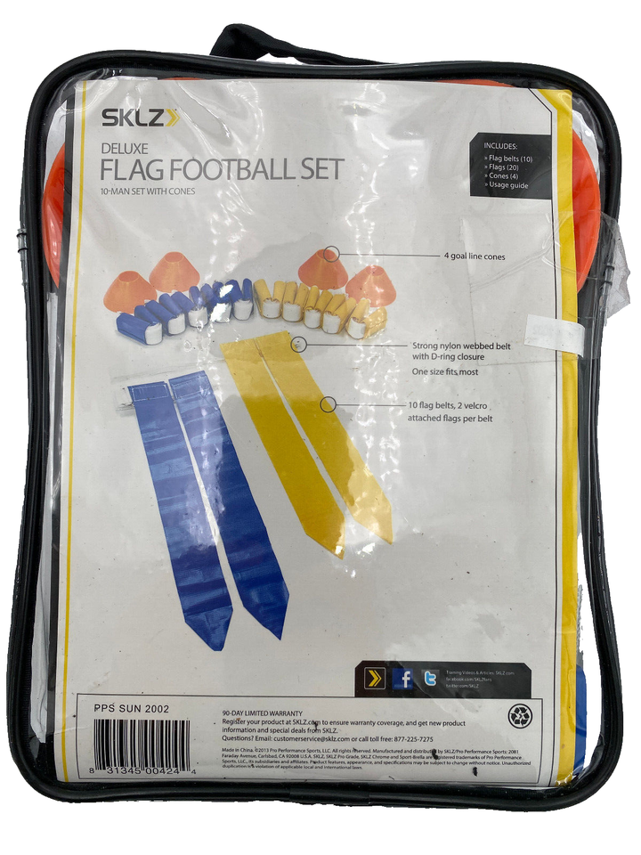 SKLZ 10 Man Flag Football Deluxe Set With Flags and Cones New ...