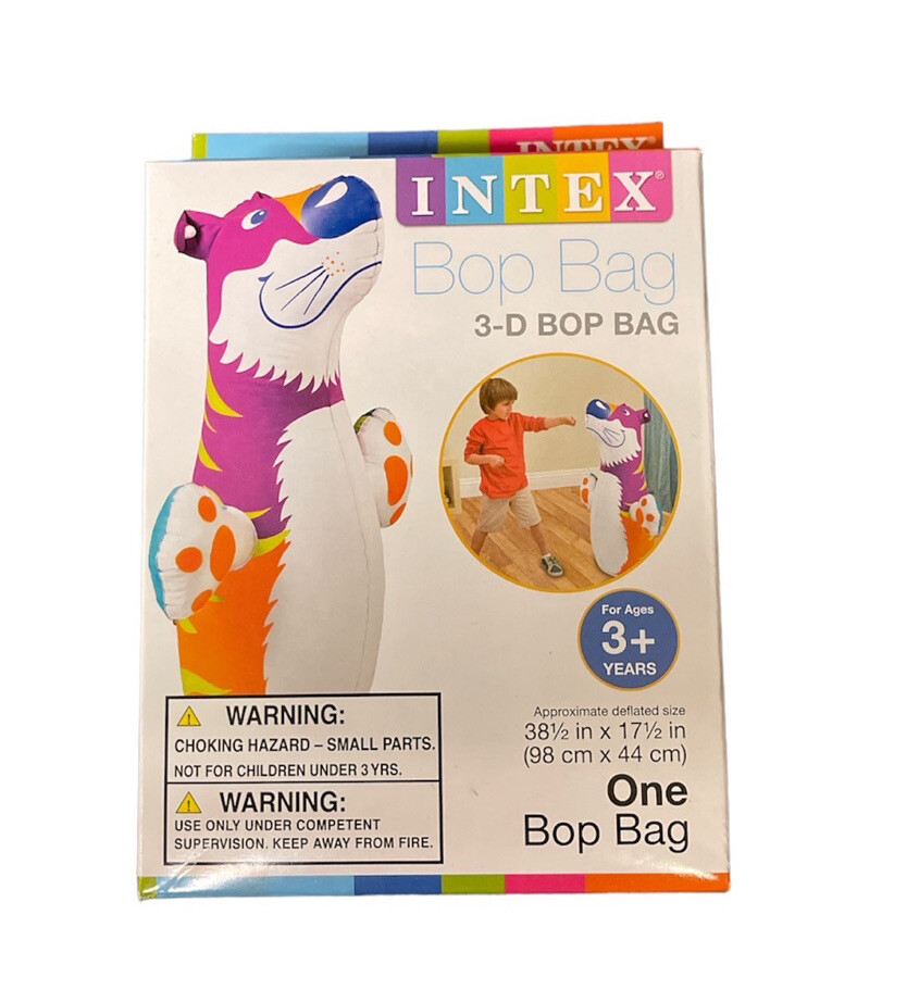 INTEX TIGER 3-D Bop Bag INFLATABLE PUNCHING BOXING BAG TOY | eBay