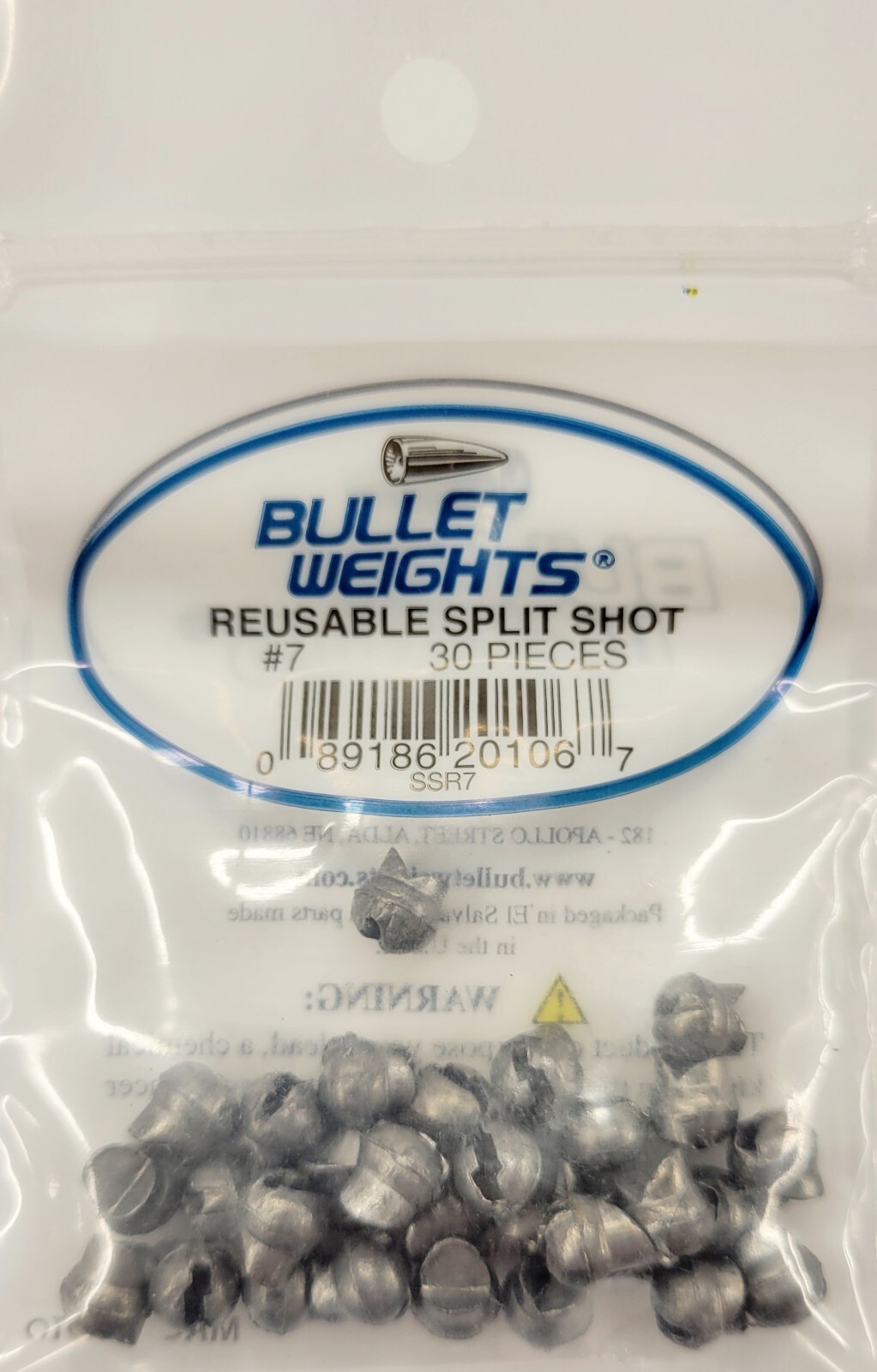 Bullet Weight Choose Size Reusable Split Shot Unpainted | eBay