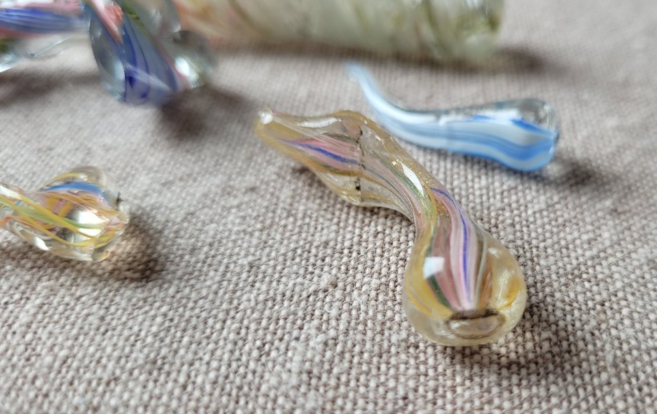 Lot Of 5 Pieces Antique Handmade German End Of Cane Or Misshapen ...