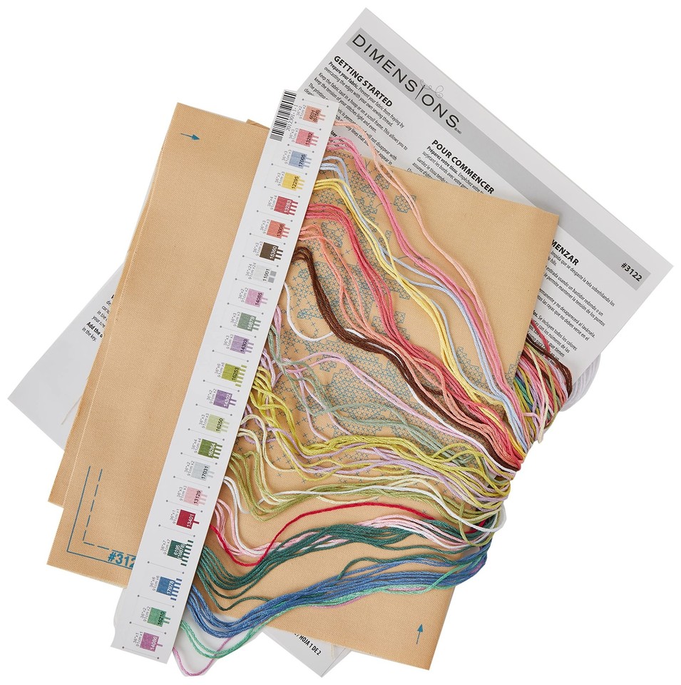 Two Hearts One Love Wedding Record Stamped Cross Stitch Kit, 11'' W x ...