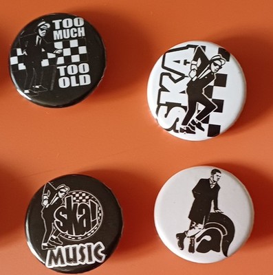SKINHEAD Ska Mod Scooterist Badge Set of 4 | eBay UK
