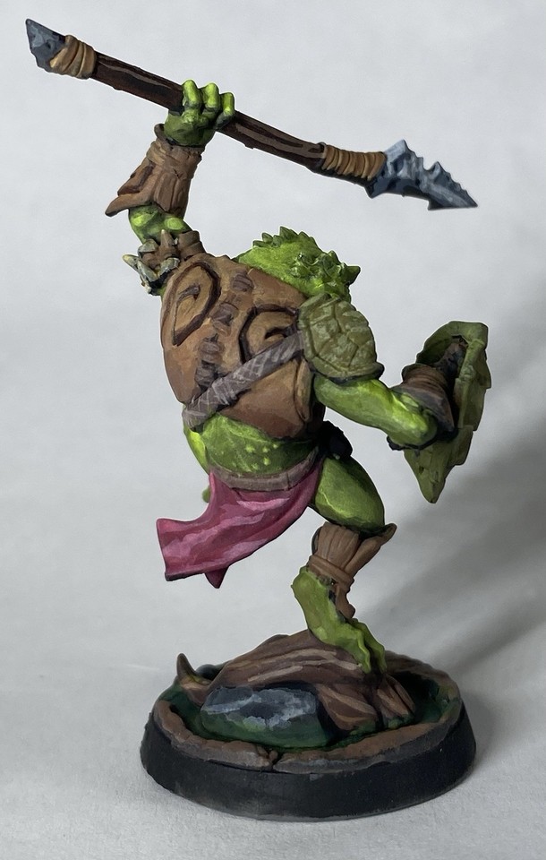 DND Bullywug Frogman Fighter Hand Painted Miniature 25mm Base ...