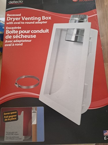 Deflect-O White Recessed Dryer Venting Box 4 Dia. in. | eBay
