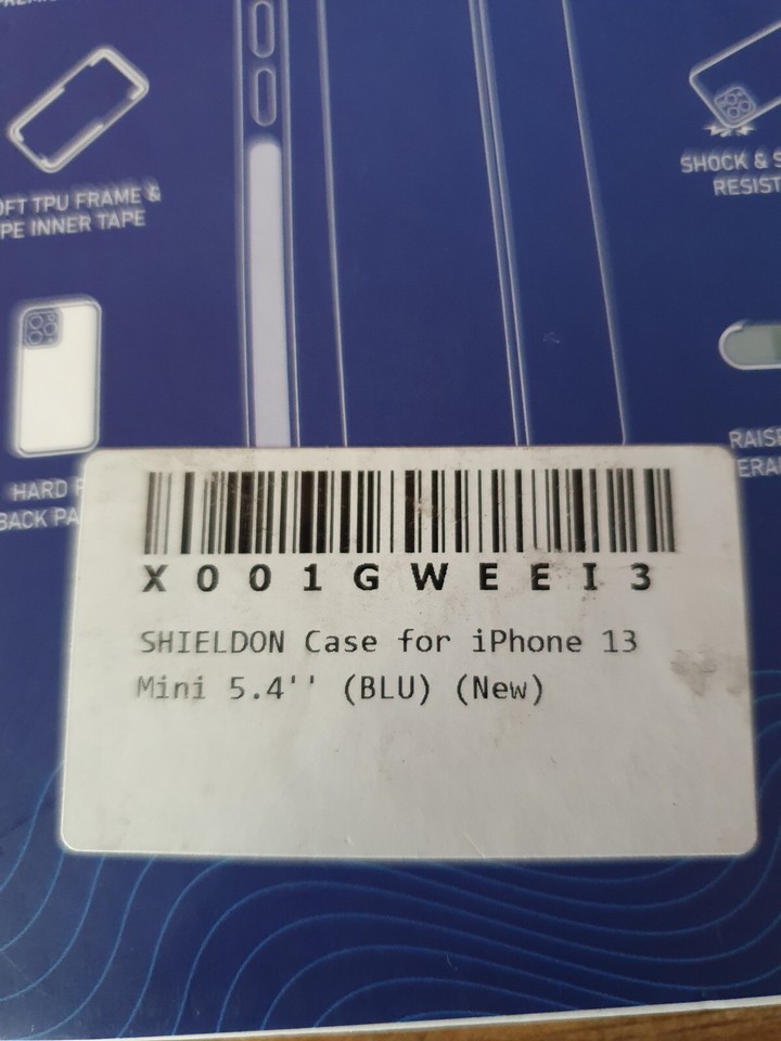 SHIELDON CASE FOR IPHONE 13 Mini 5.4 Blue Shockproof Case With ...