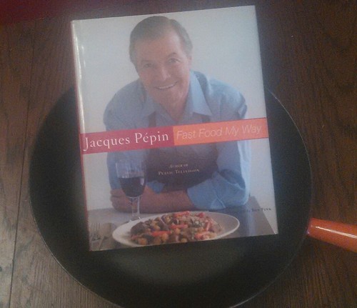 11 INCH DEEP side FRY PAN LeCREUSET FLAME USED +BONUS Jacques Pepin ...