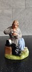 Imperial Russian porcelain figurine Gardner A man with a loaf of bread ...