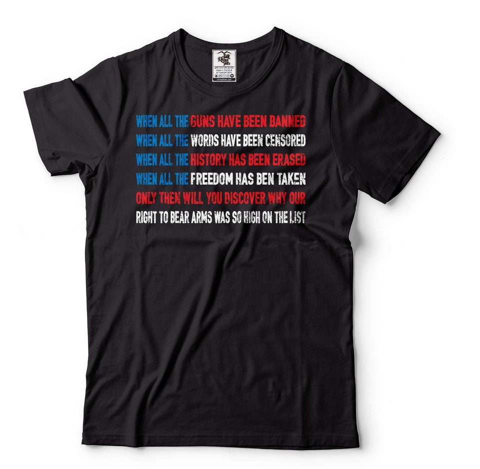 USA Pro Gun Shirt US Patriotic Flag Tee 2nd Amendment Tshirt Gun Lover ...