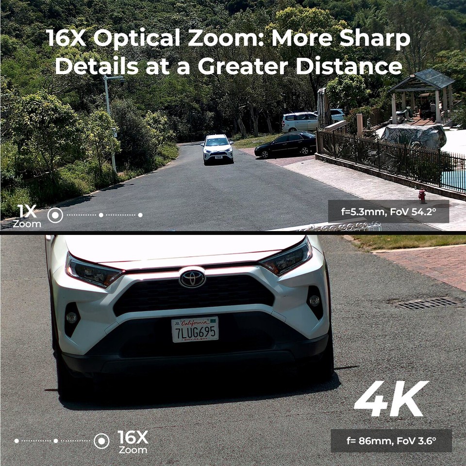 Reolink RLC-823A 16X Optischem 3D Zoom PTZ Überwachungskamera 360°/90 ...