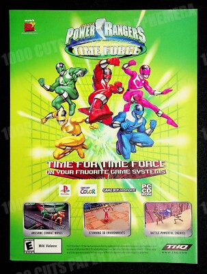 Power Rangers Time Force THQ 2001 Trade Print Magazine Ad Poster ADVERT ...