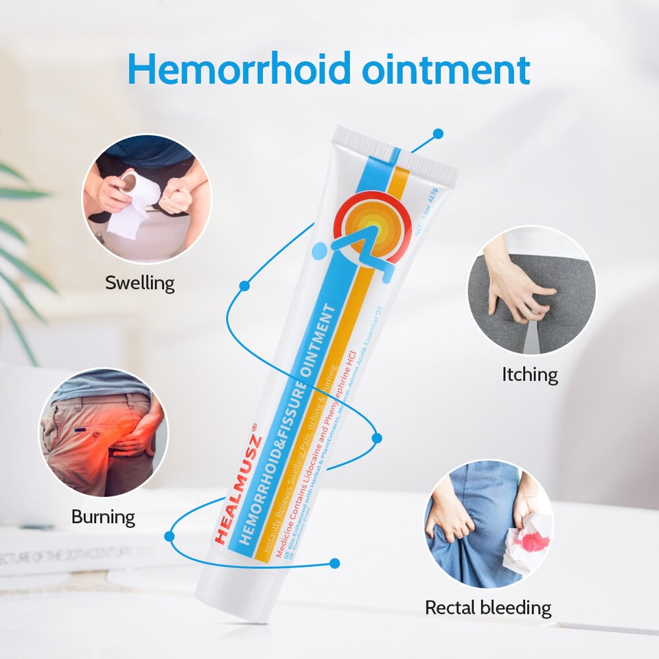 2Pcs/Set Hemorrhoids Ointment Rapid Relief Piles Anal Fissure Prolapse ...