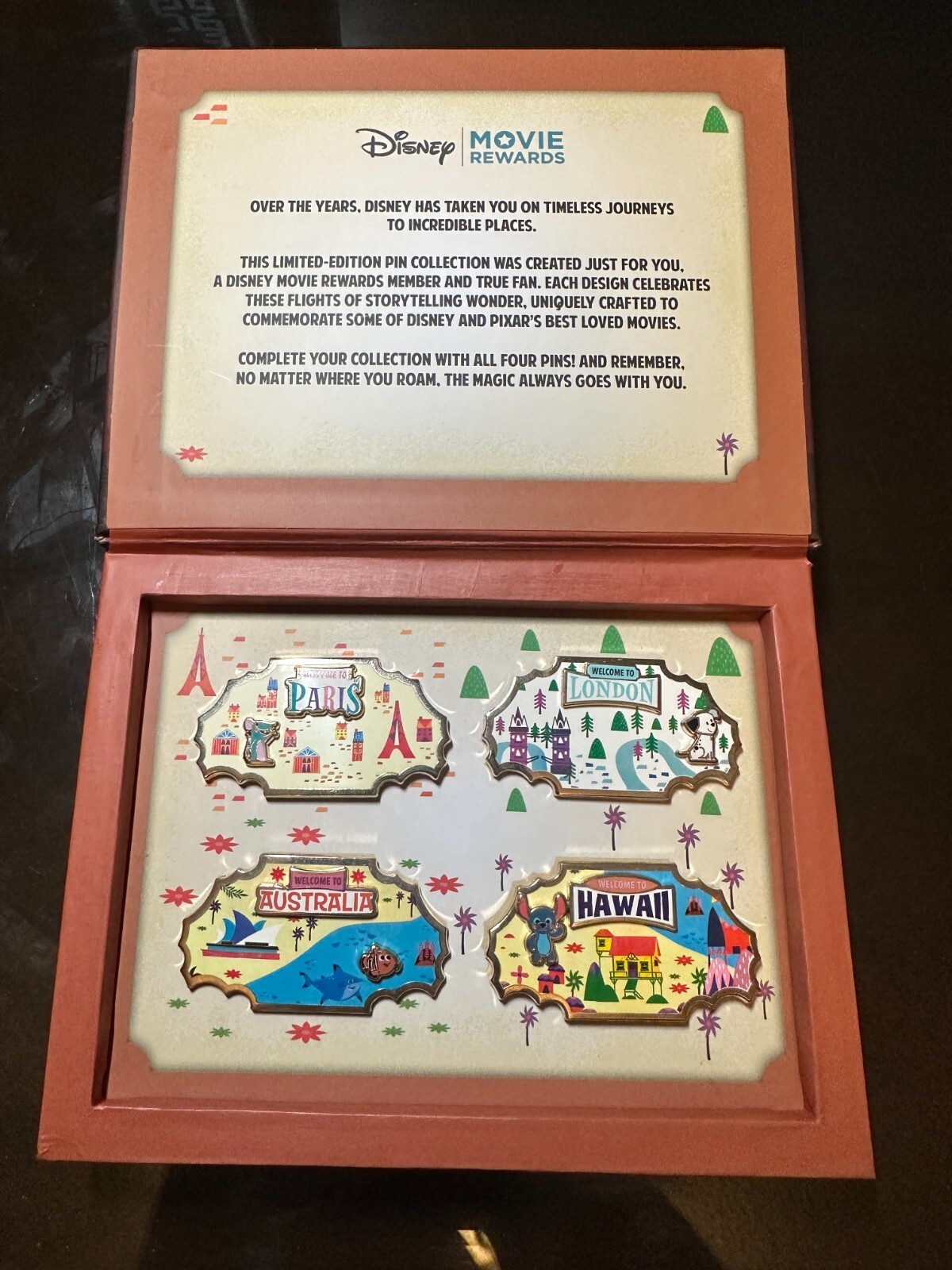 Disney Movie Rewards Around the World Limited Edition Pin Complete Set ...