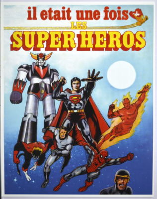SUPER HEROES Pin up Poster Marvel / DC French Dist X-Men FF Spider-Man ...
