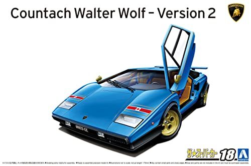 AOSHIMA 1/24 The Super Car No.18 '76 Countach Walter Wolf Version 2 ...