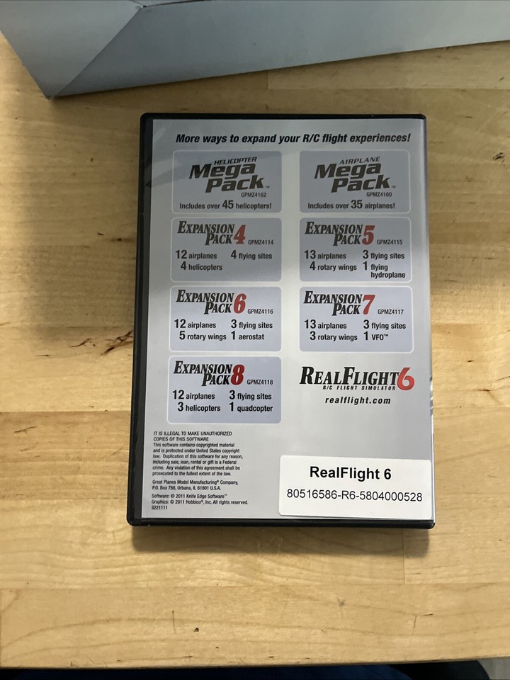 Great Planes Real Flight 6 R/C Flight Simulator Interlink Elite Control ...