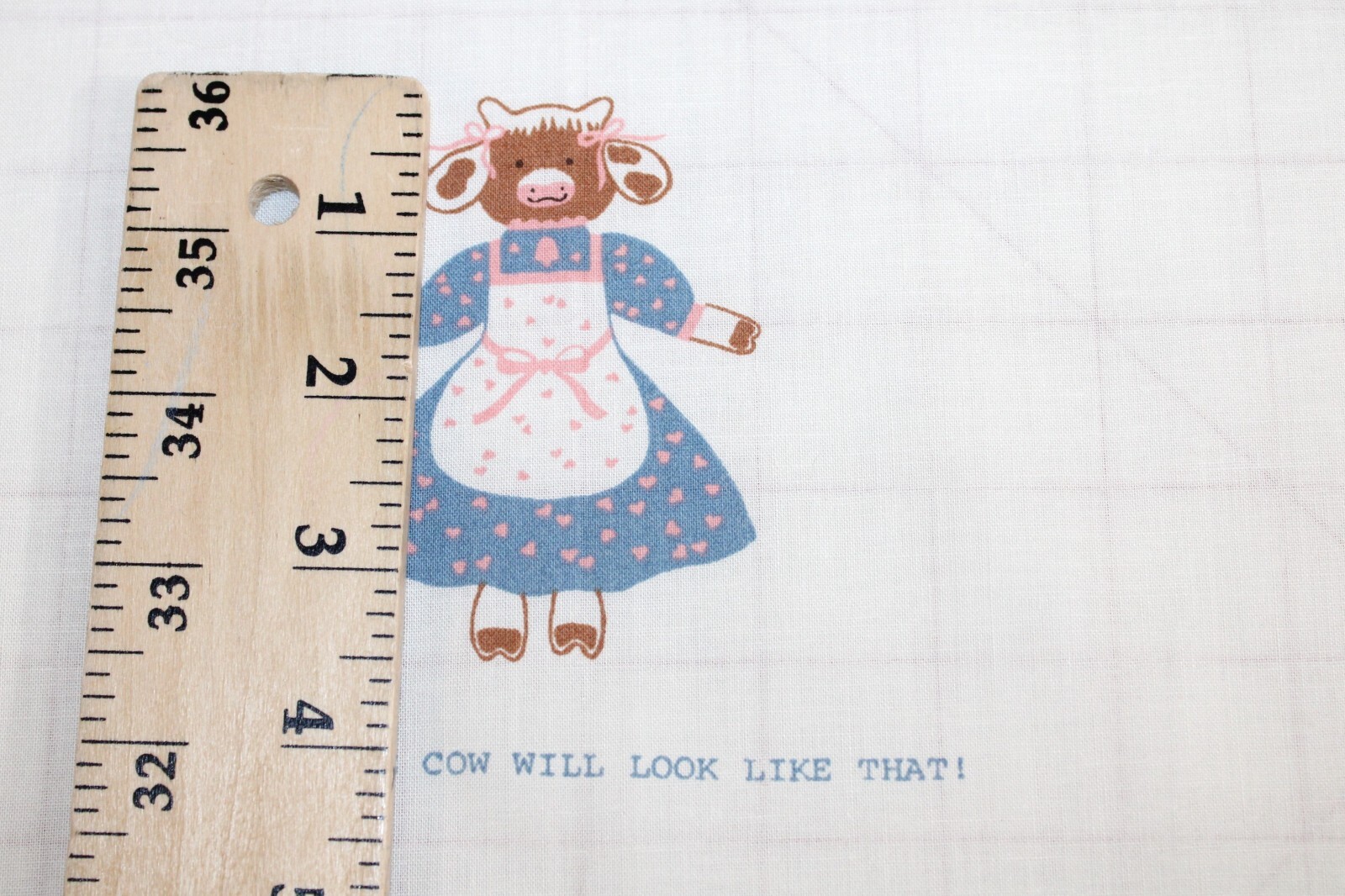 Maybelle The Cow Fabric Panel. Springs #6528. Spot - See Picture. J24 ...