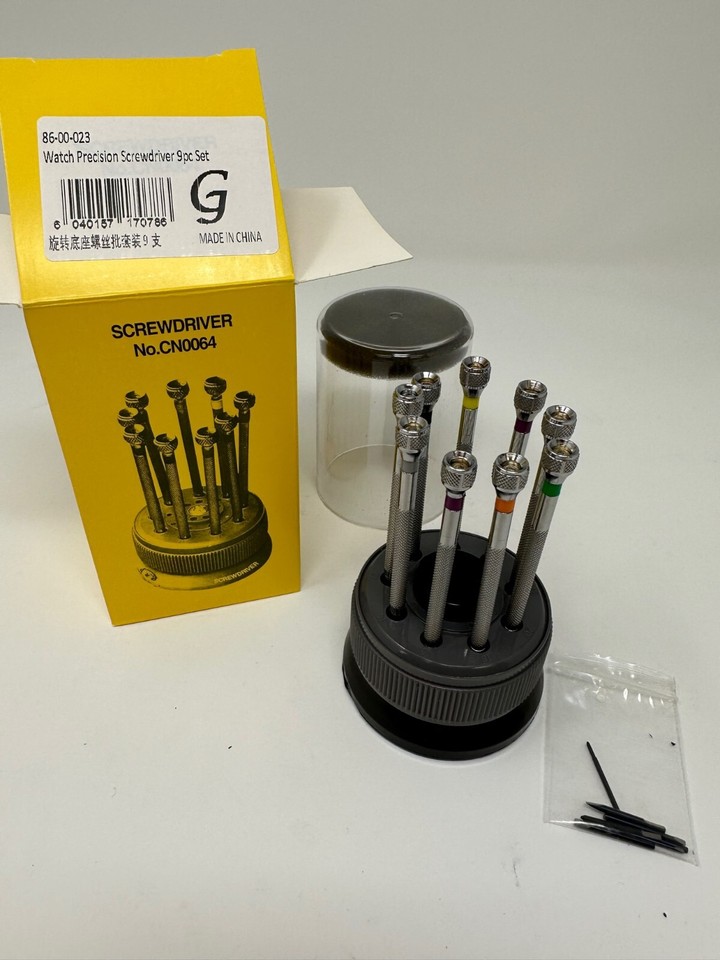 Precision Screwdriver 9pc Set Watch Jewelry Slotted Flat Blade ...