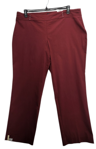 JM Collections Rivet Pants Dark Rust 24W Tummy Control Waistband P597 ...