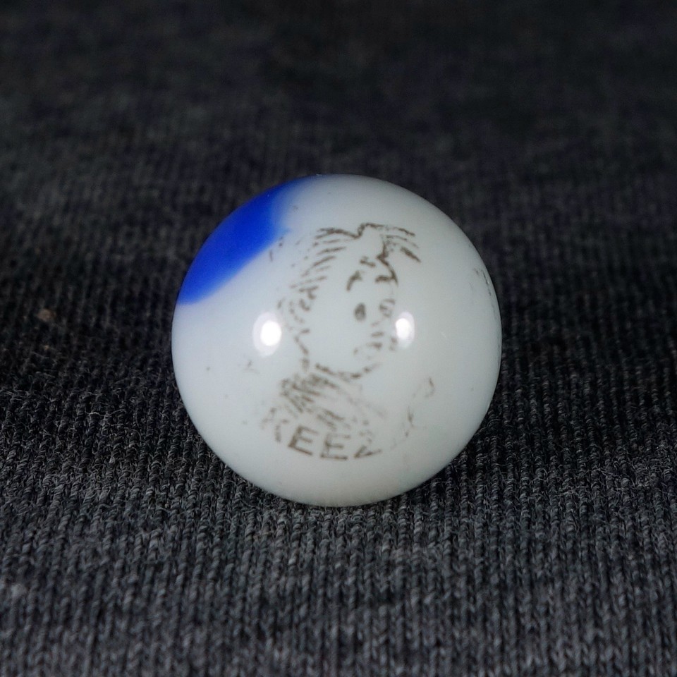 PELTIER GLASS REPRODUCTION COMIC BOX w/ ANTIQUE COMIC MARBLES | eBay