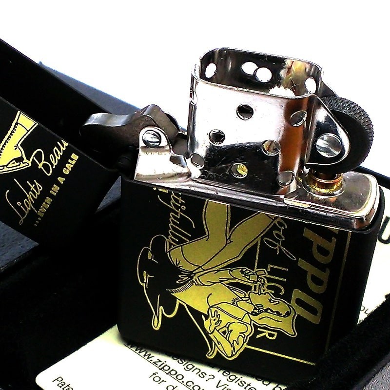 ZIPPO Lighter Windy Advertising Pattern Windproof Ready Matte Black ...