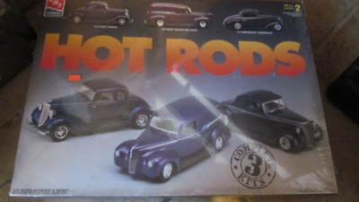 AMT ERTL Hot Rods '34 Ford Coupe '40 Ford Sedan '37 Chevy Cabrolet ...